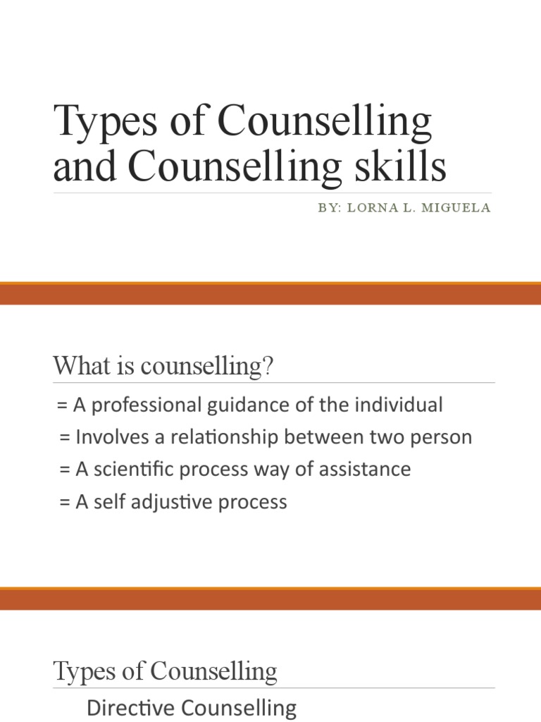 Types of Counselling | PDF | Behavioural Sciences | Cognition