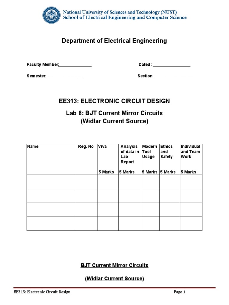 ECD Lab 6 | PDF | Electrical Network | Electronic Design
