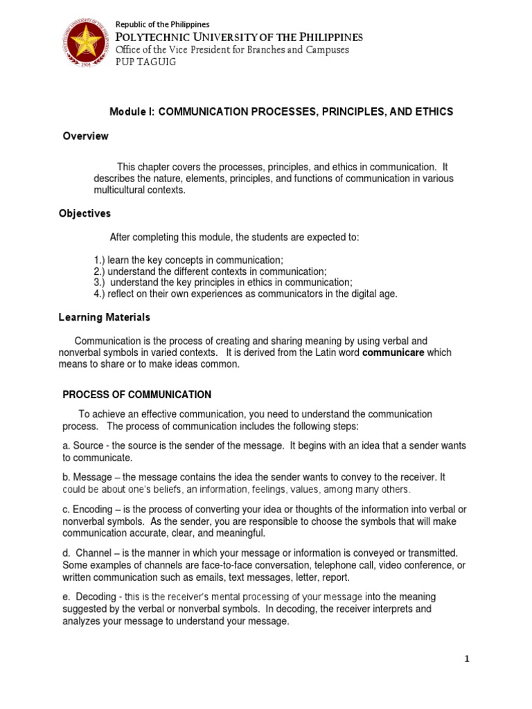 Purposive Communication - IM | PDF | Communication | Interpersonal ...