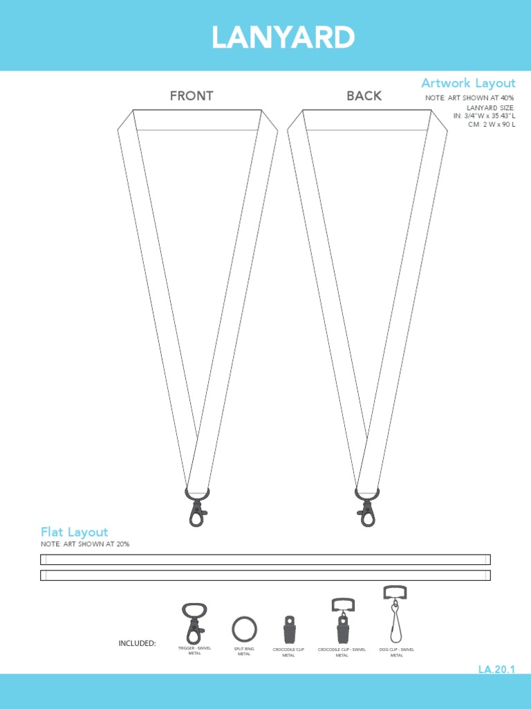 Lanyard Size and Layout Templates | PDF | Manufactured Goods | Equipment