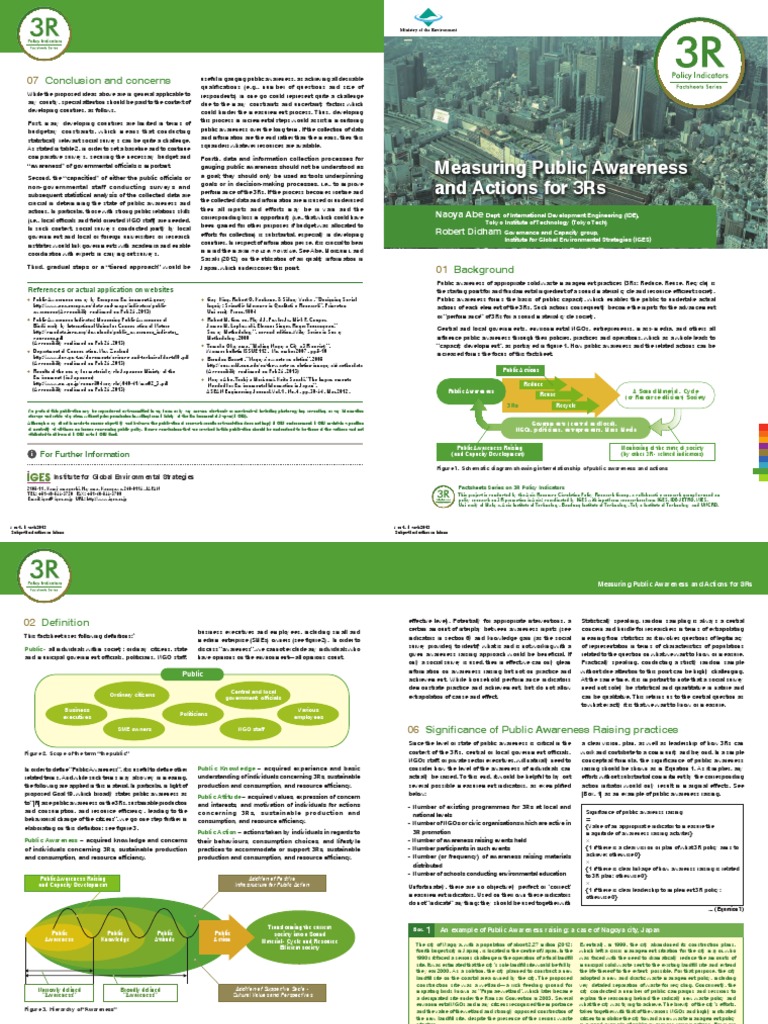 Measuring Public Awareness for 3Rs | PDF | Survey Methodology ...