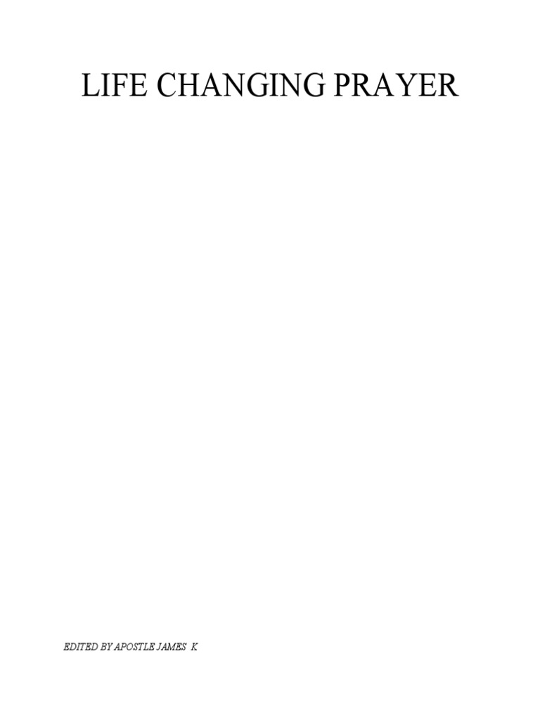 Act Life Changing Prayer | PDF | Witchcraft | Prayer