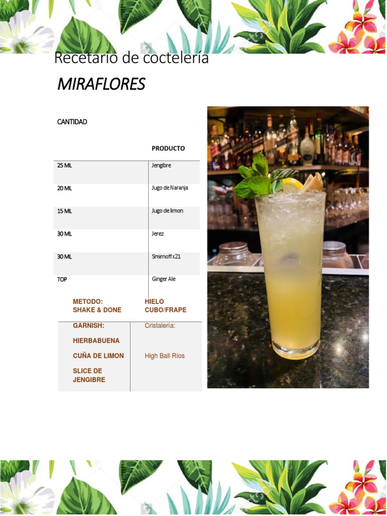 Recetario de Coctelería | PDF | Bebida | Recreación