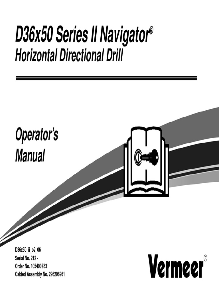 Operator's Manual - VERMEER D36X50 - II (3172) | PDF | Drilling | Zip Code
