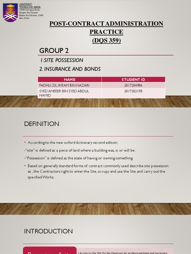 2 Site Possession - Insurance & Bonds | Download Free PDF | Liability ...