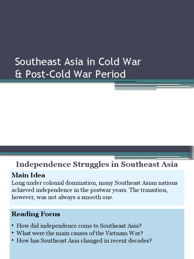 Chapter 2 Southeast Asia in Cold War & Post Cold War 2017 | PDF ...