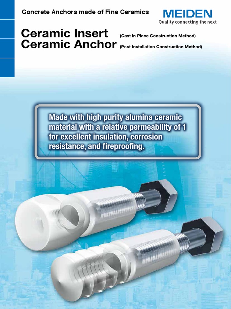 Meiden - Japan - Ceramic Anchor Sleeves and Bolts Catalog | PDF | Screw ...