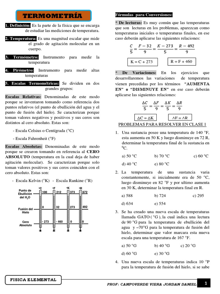 TERMOMETRIA | PDF | Celsius | Metrología