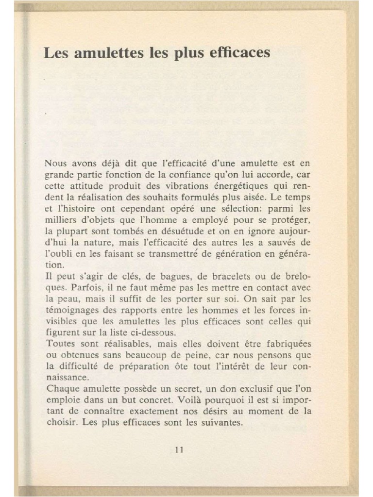 Les Amulettes Les Plus Efficaces | PDF