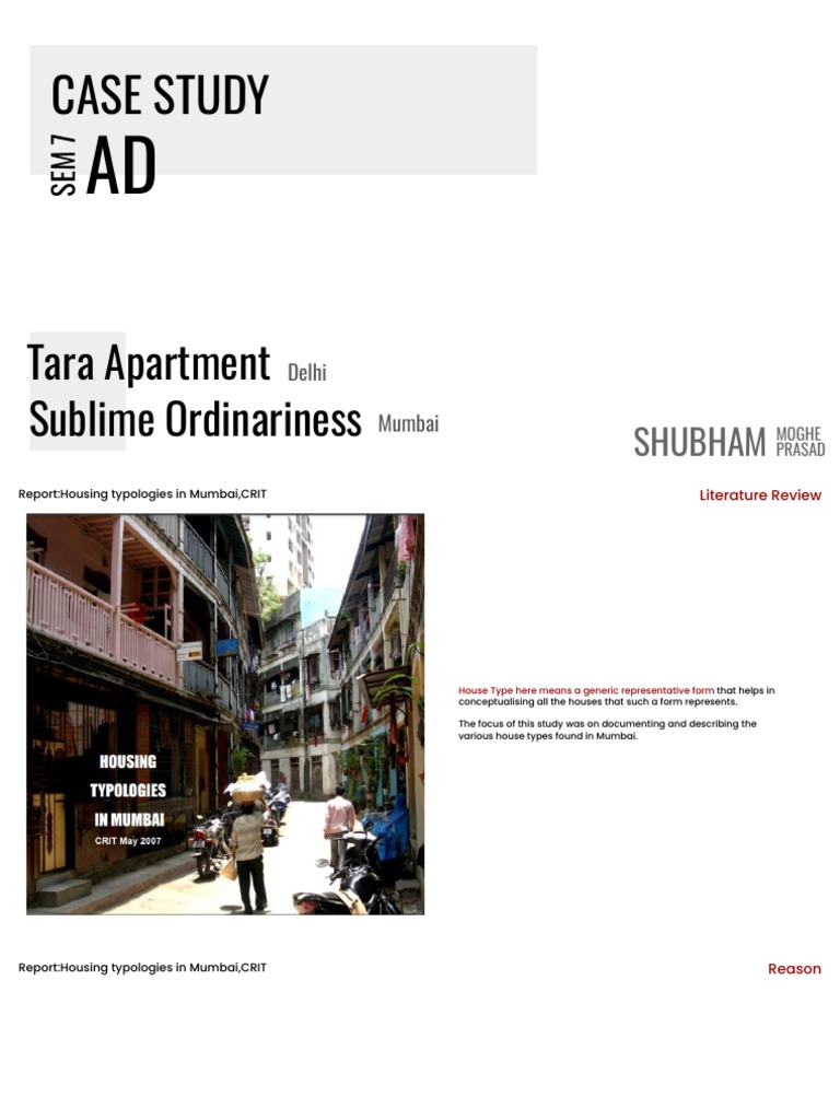 Tara Apartments: A Case Study by Correa | PDF | Slum | Apartment