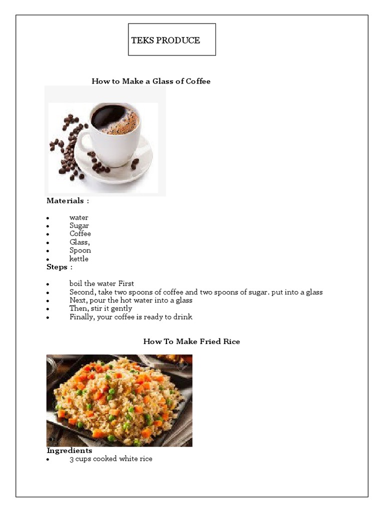 Teks Produce | PDF | Frying Pan | Cooking