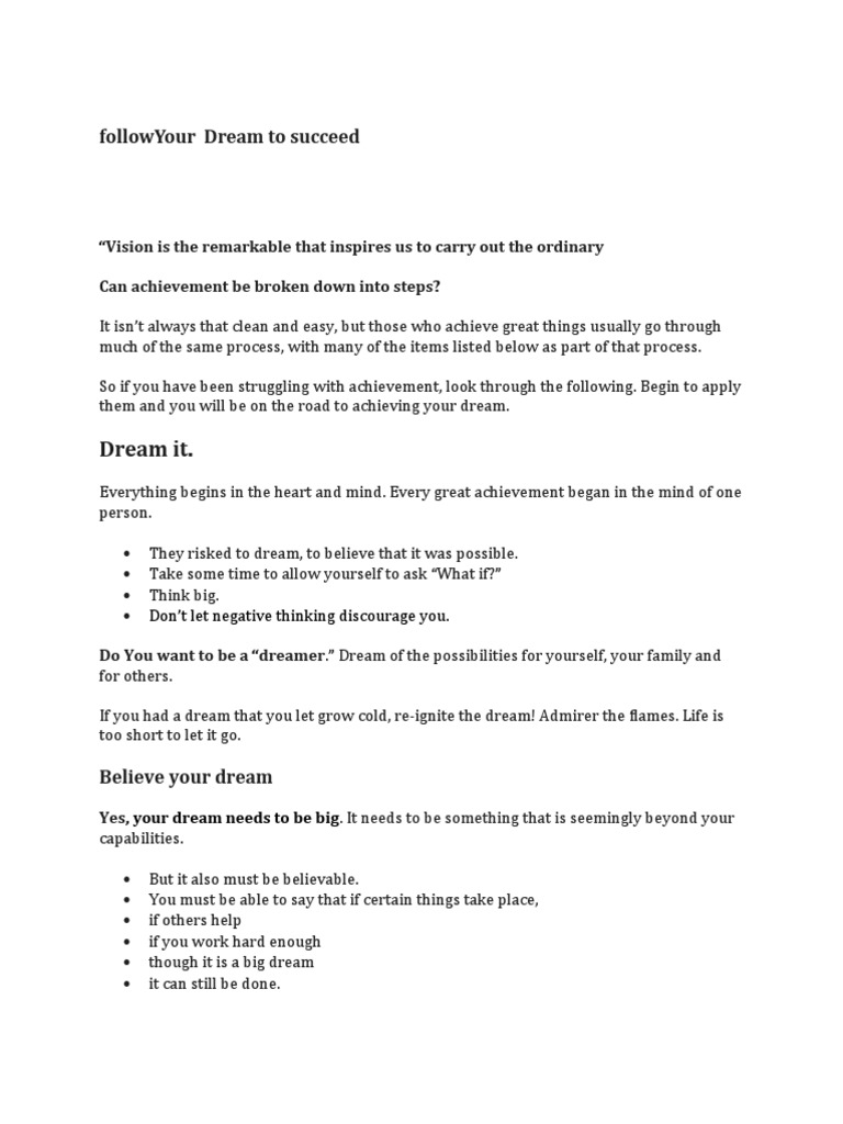 Dream Success | PDF | Humility | Fruit Of The Holy Spirit