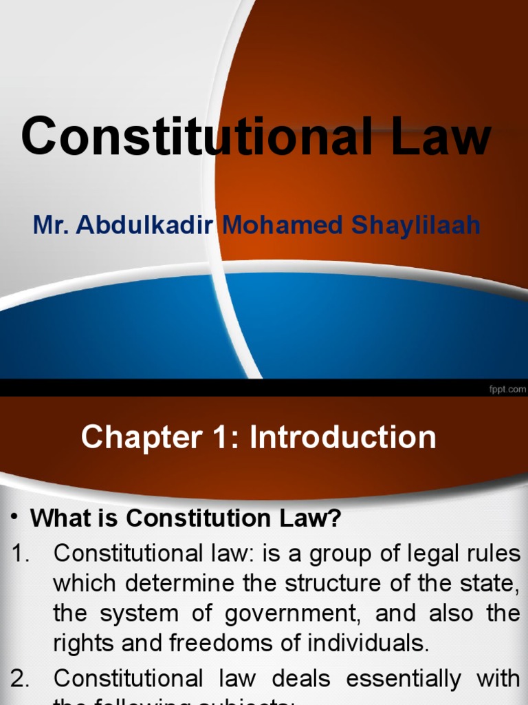 Introduction to Constitutional Law | PDF | Separation Of Powers ...