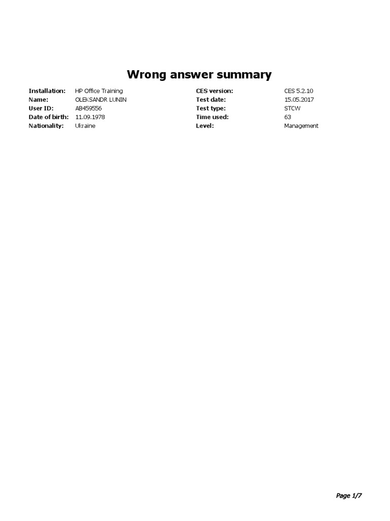 2E Lunin CES - Wrong - Answer - Summary | PDF | Marine Propulsion | Engines