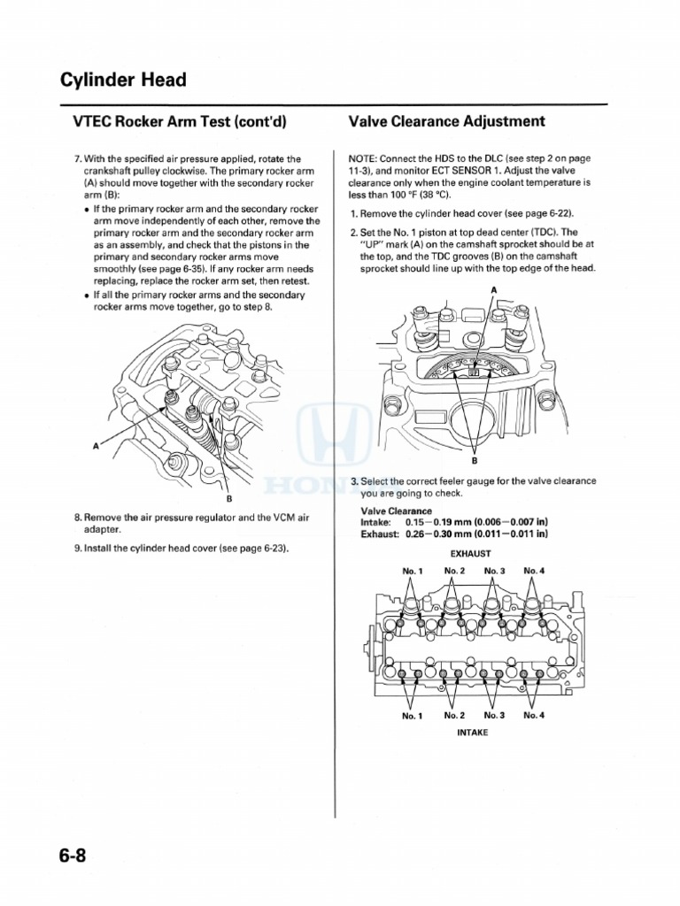 Valve Clearance Adjustment 1 | PDF