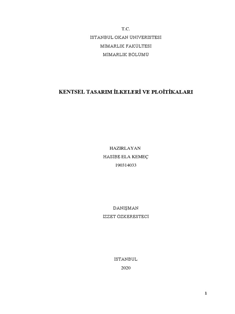 Kentsel Tasarim Ilkeleri Ve Ploitikalari | PDF Kentsel Tasarim Ilkeleri Ve Ploitikalari | PDF
