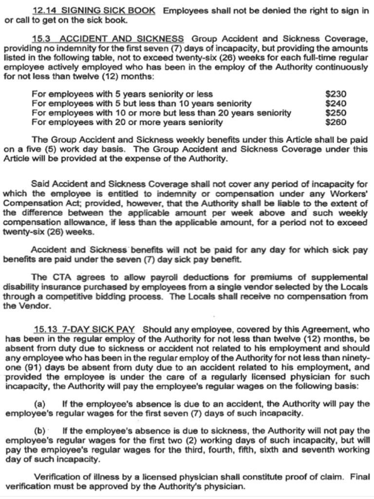 Sick Book in The Contract | PDF | Employment | Sick Leave