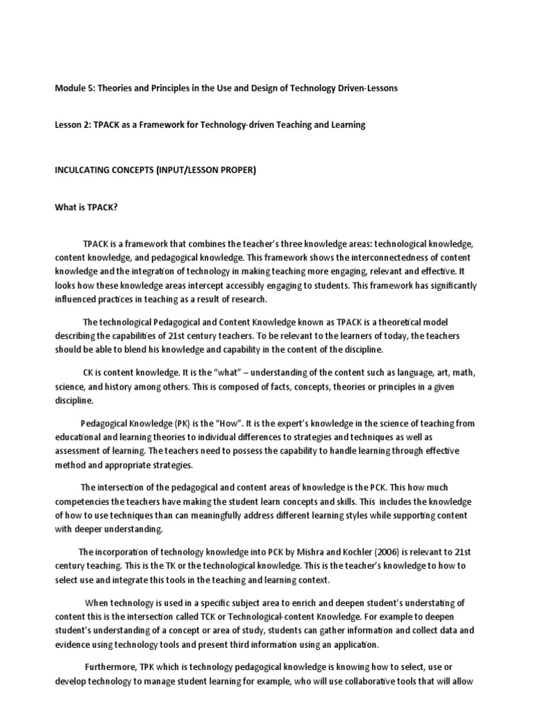 Module 5 - Lesson 2 | PDF | Teaching Method | Pedagogy