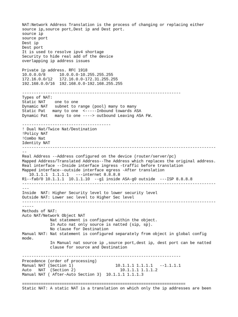 NAT Theory | PDF | Ip Address | Internet Standards