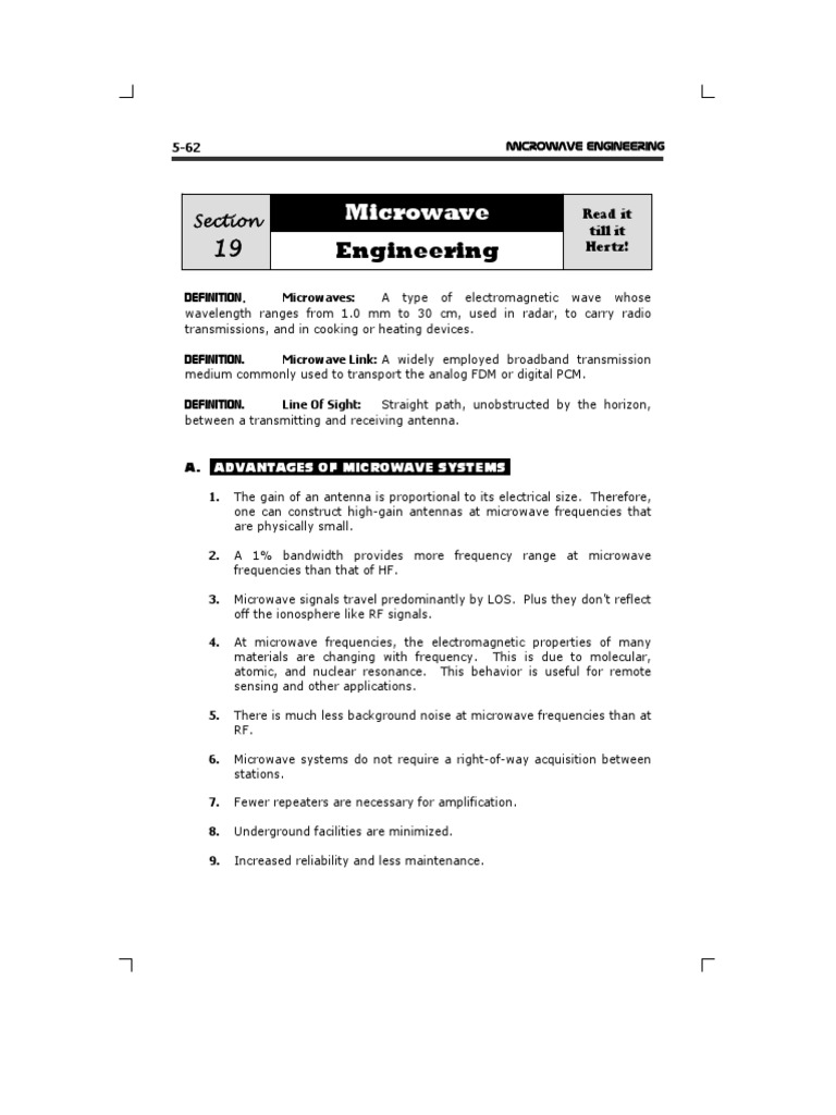 Microwave Engineering Fundamentals: A Guide to Line-of-Sight Systems ...