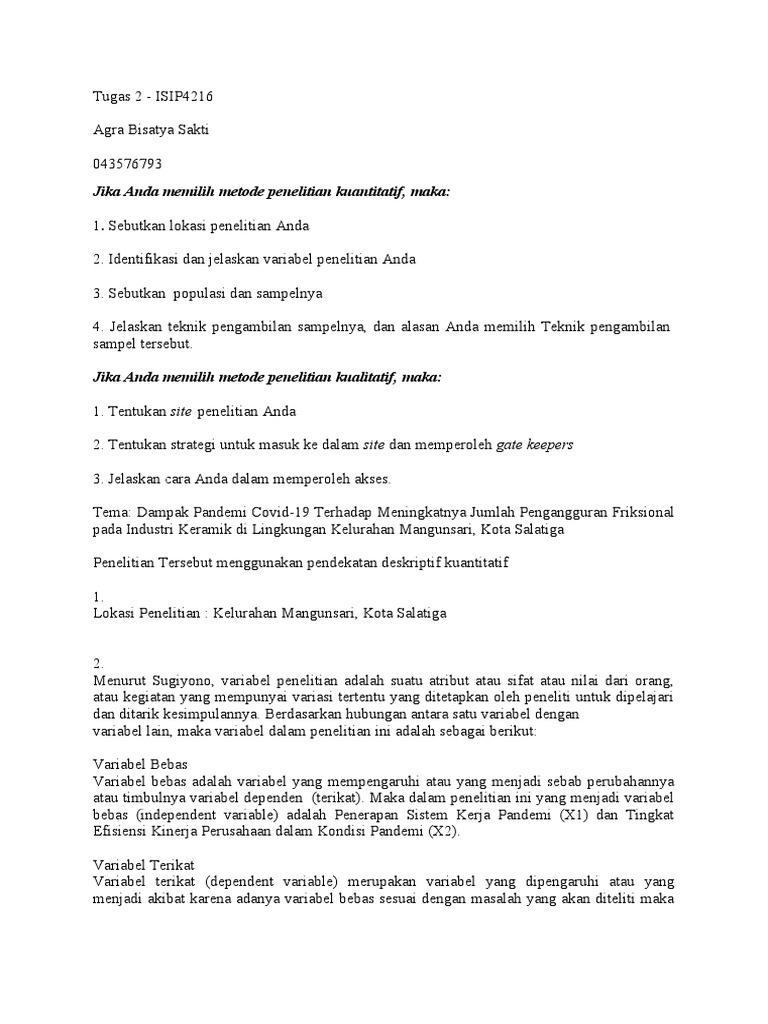 Tugas 2 MPS (ISIP4216) | PDF