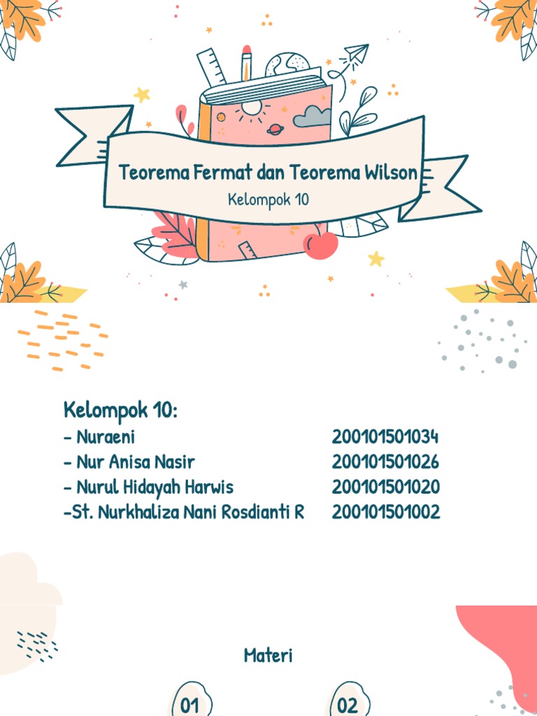 Presentasi 10 - Teorema Fermat Dan Teorema Wilson | PDF
