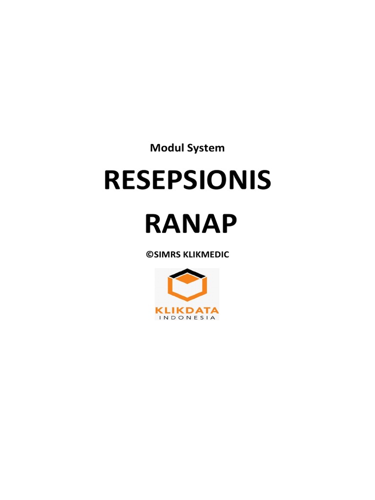 Modul System Resepsionis Ranap KLIK DATA | PDF