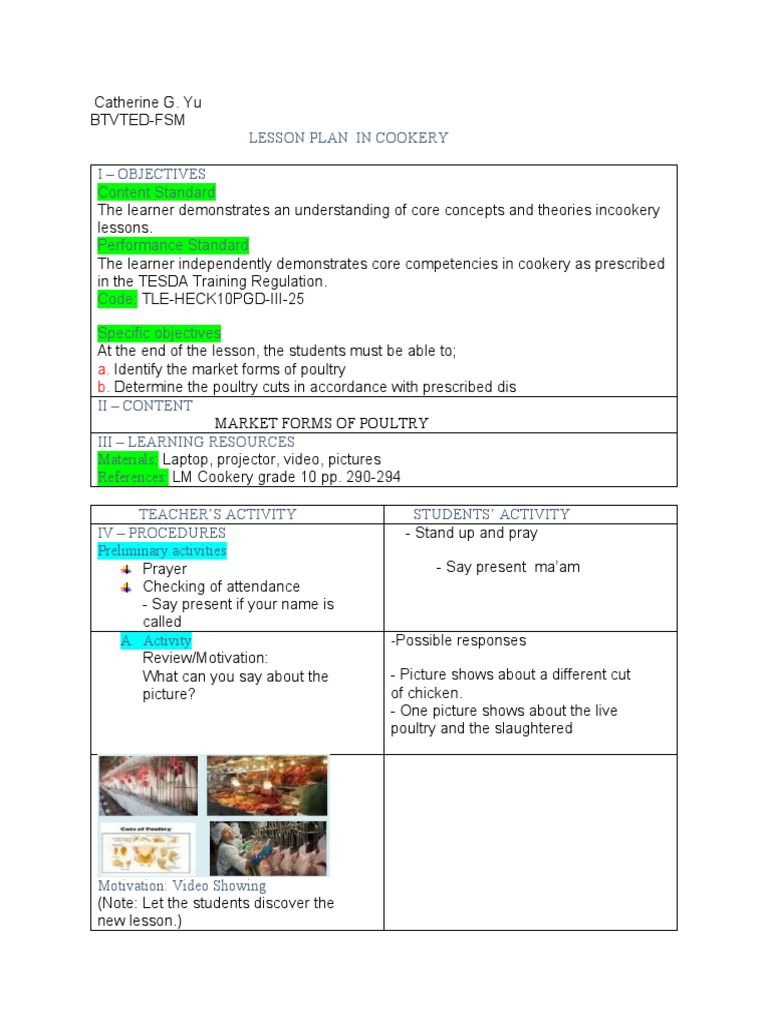 Lesson Plan - Midterm Exam | PDF