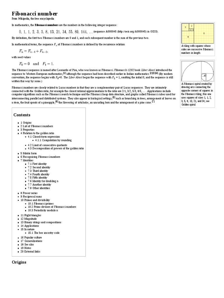 Fibonacci Number | PDF | Eigenvalues And Eigenvectors | Sequence