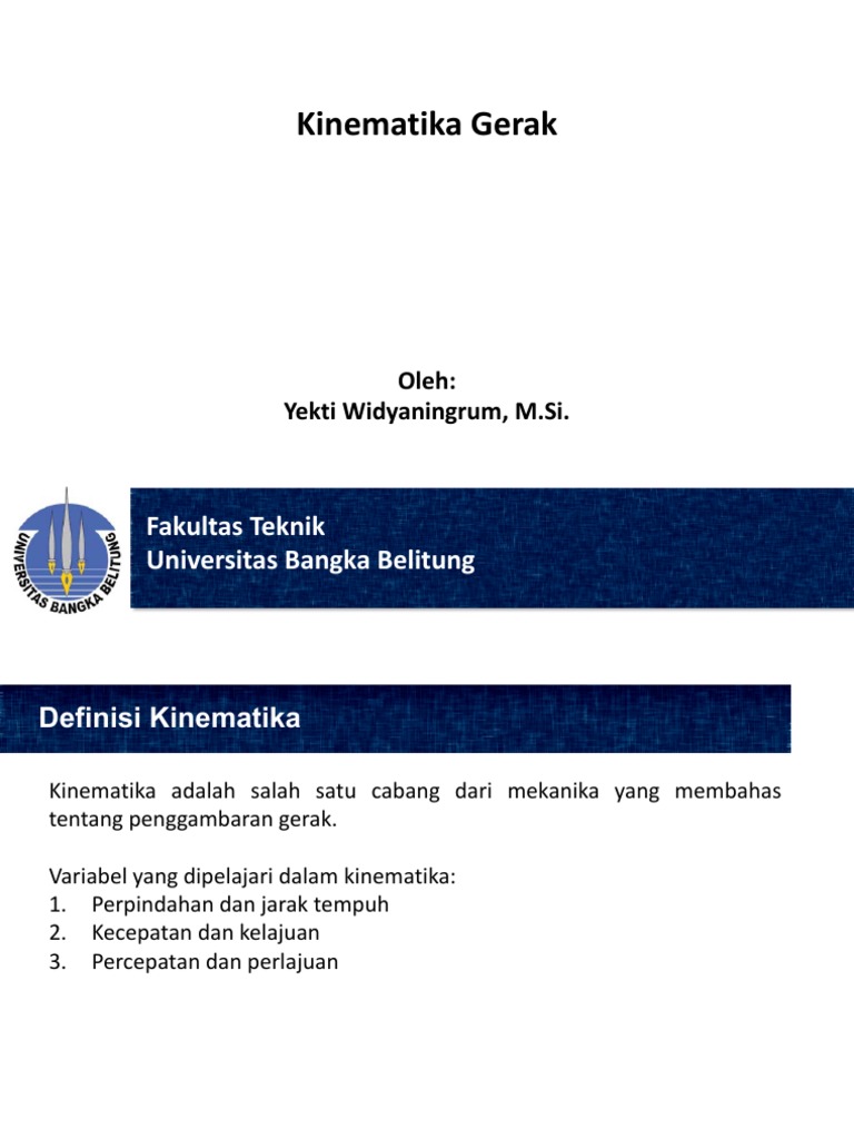 2 Kinematika | PDF | Teknologi & Rekayasa