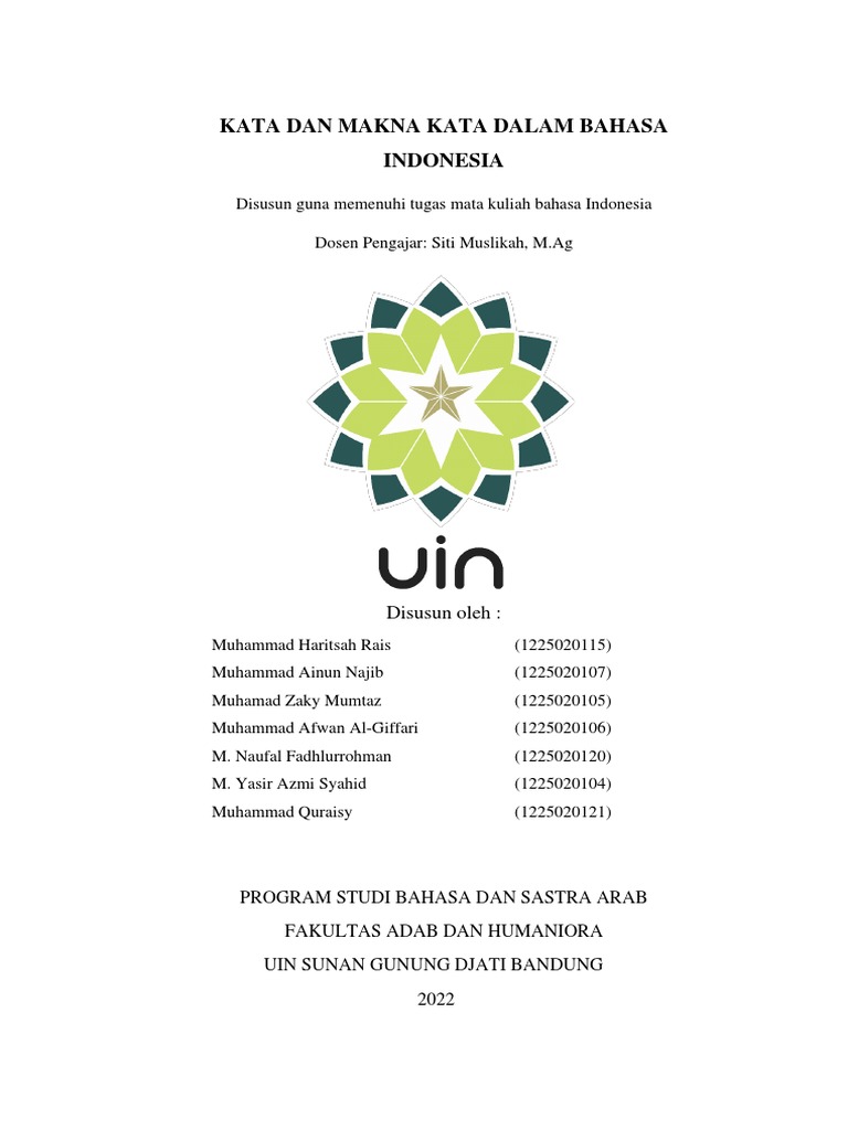 "Kata dan Makna Bahasa Indonesia" | PDF
