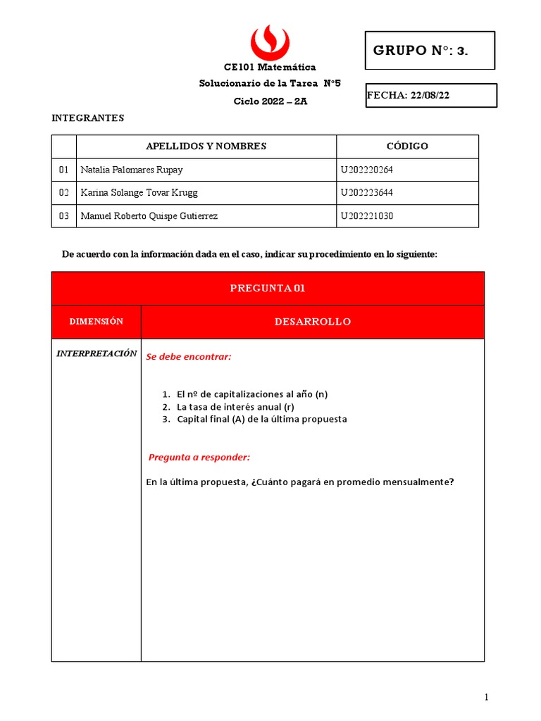 CE101 - Tarea - 2022 - 2A ESCRITO-GRUPO 3 - 5 - 1709 | PDF