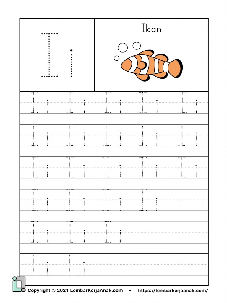 Belajar Menulis Huruf I-L 1 | PDF