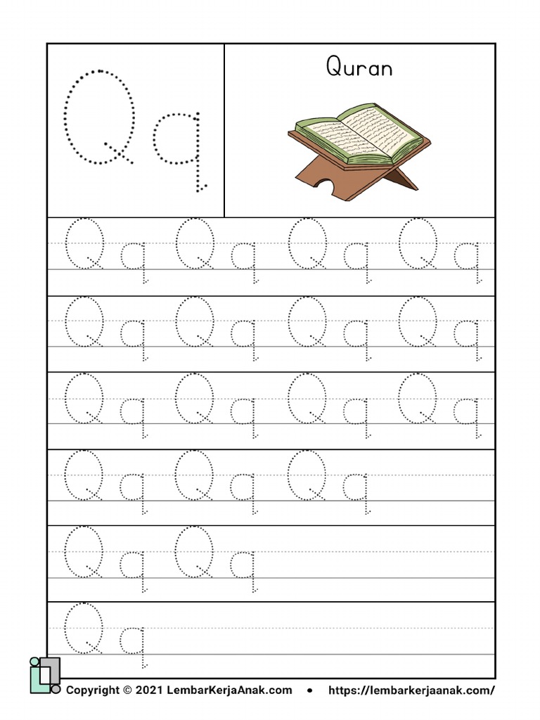 Belajar Menulis Huruf Q-T 1 | PDF
