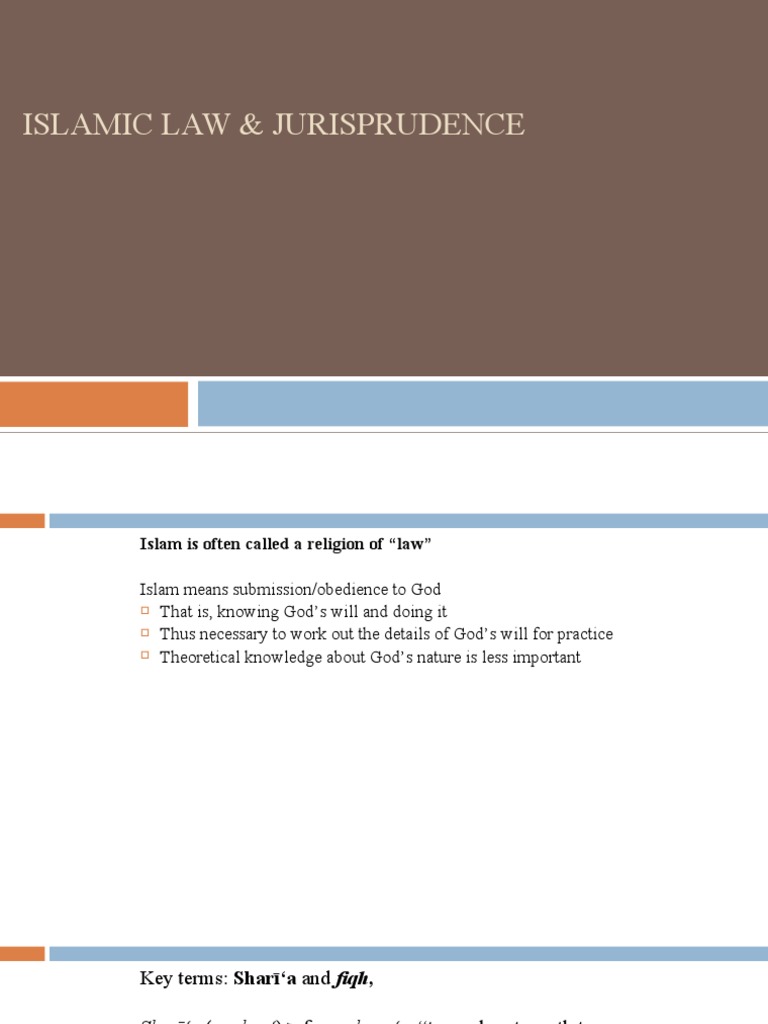 Law & Jurisprudence Islamic | PDF | Sharia | Islamic Fundamentalism