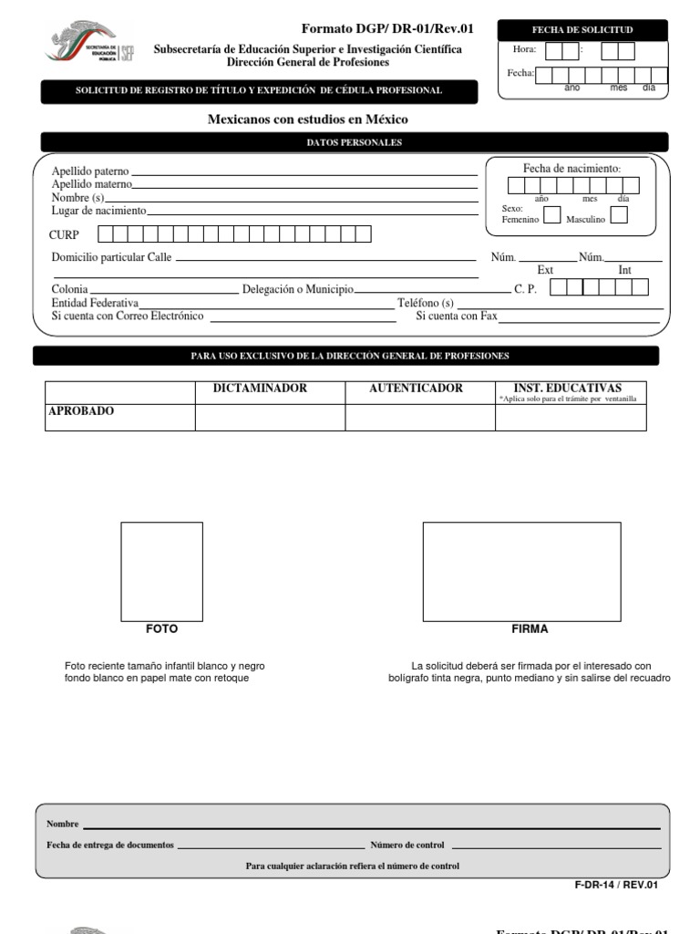 Formato DGP-DR-01 | Business