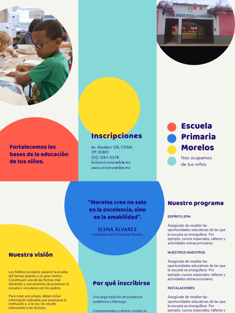 TRIPTICO | PDF | Educación primaria | Aprendizaje