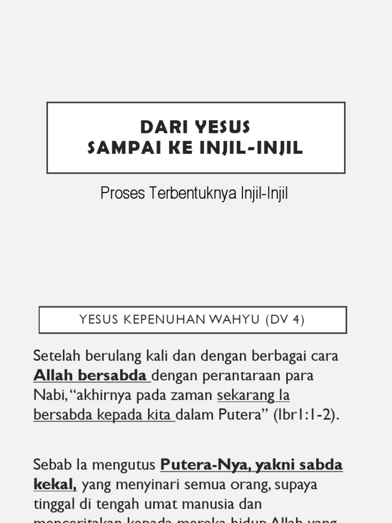 1.2. Proses Terbentuknya Perjanjian Baru - Injil-Injil | PDF | Filsafat ...