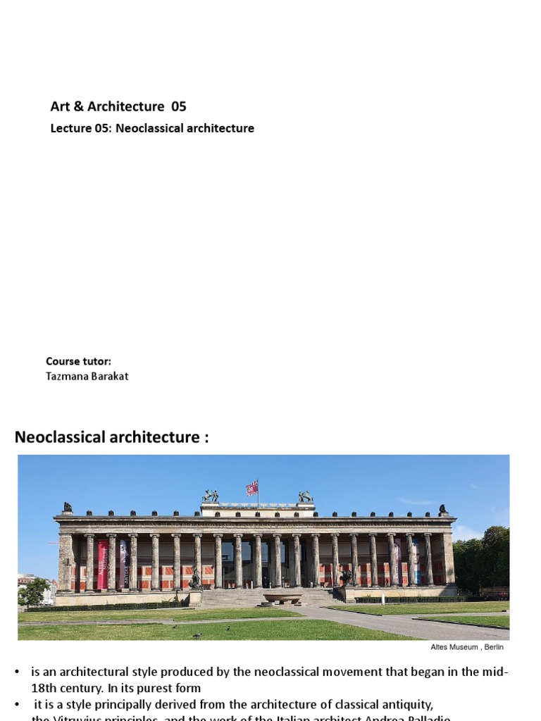 Neoclassical Architecture | PDF Neoclassical Architecture | PDF