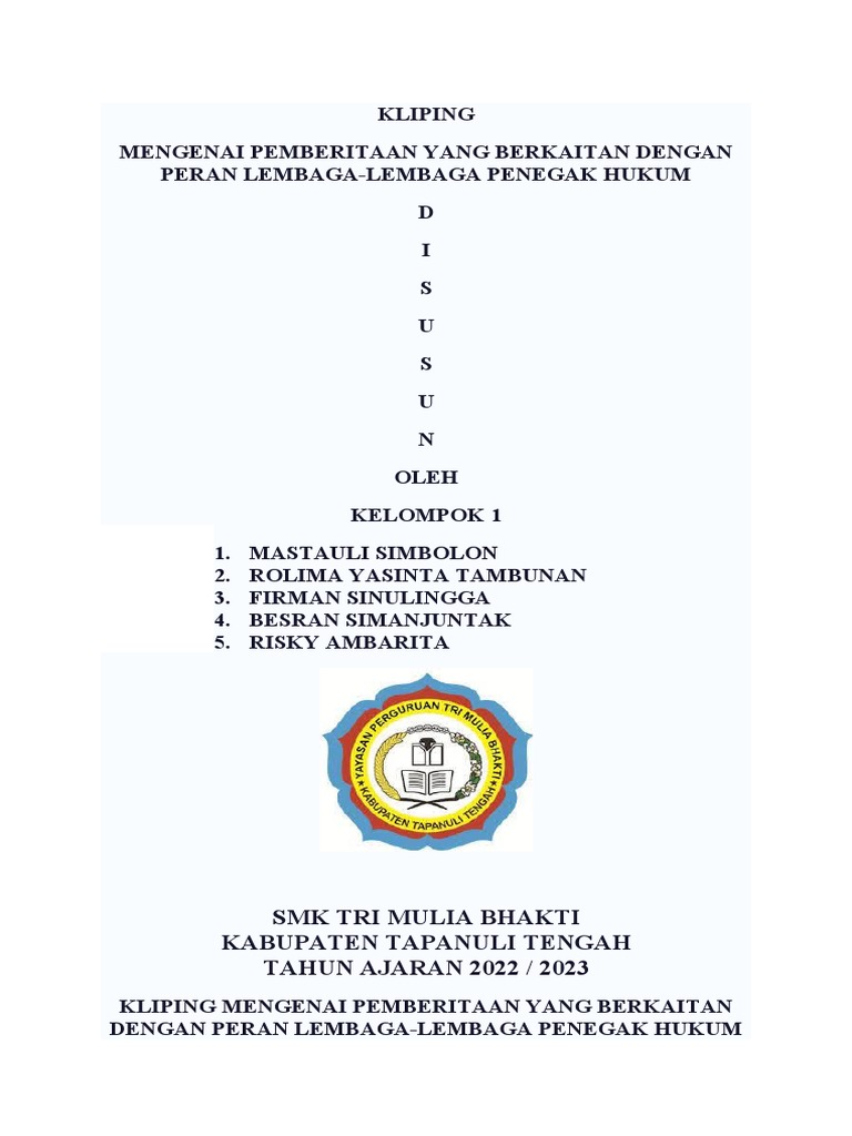 Kliping SMK Tri Mulia Bhakti Sorkam | PDF