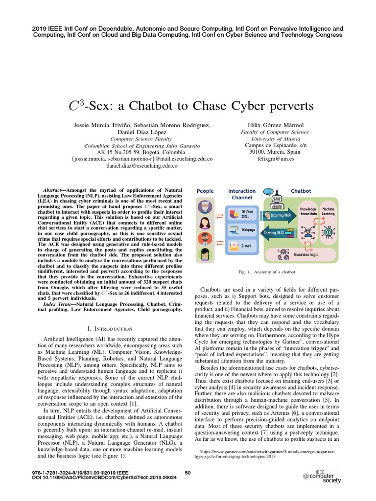 C3 Sex A Chatbot To Chase Cyber Perverts Pdf Social Media