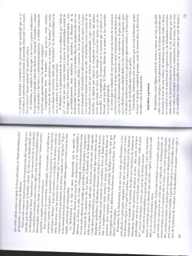 Benasayag El Mito Del Individuo Intro Cap 1 Pag 10 11 | PDF