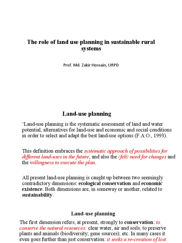 Sustainable Rural Land Use Planning | PDF | Sustainability | System