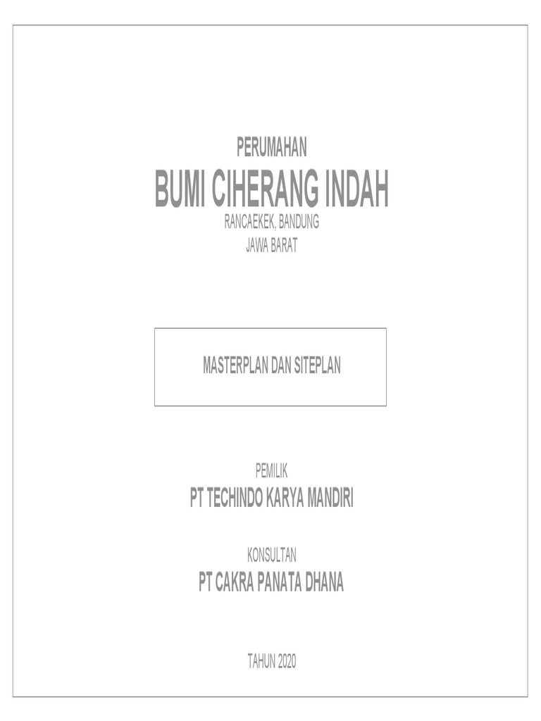 Masterplan Dan Siteplan Pdf