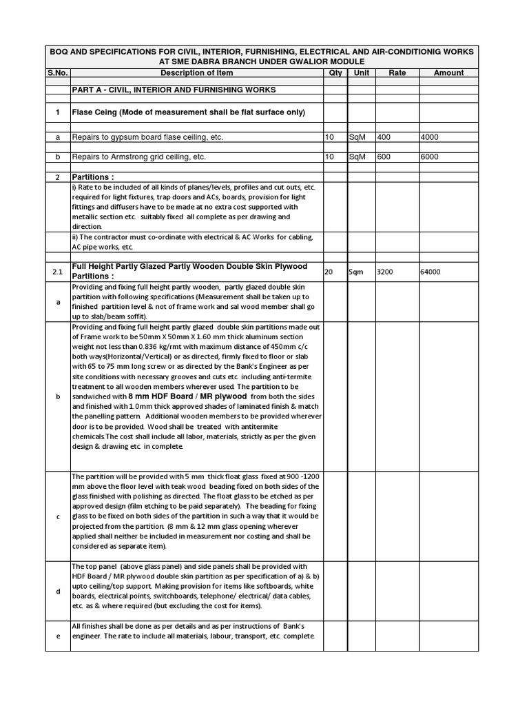 Boq | PDF | Door | Paint