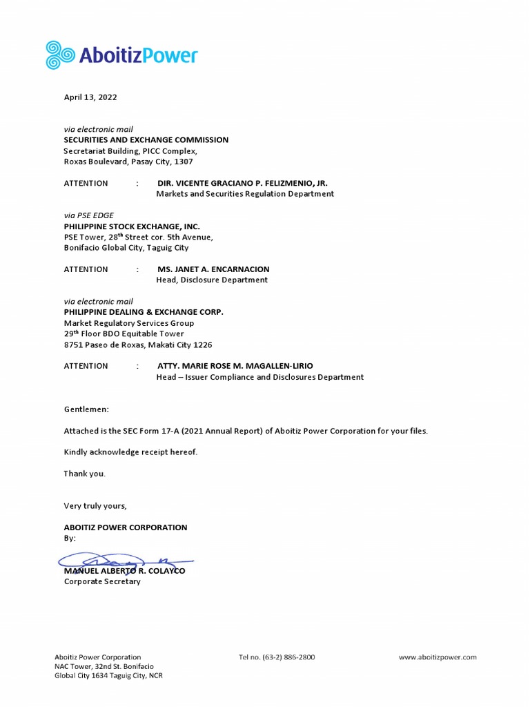 AP SEC FORM 17-A - 2021 Annual Report (Full Report) | Download Free PDF ...