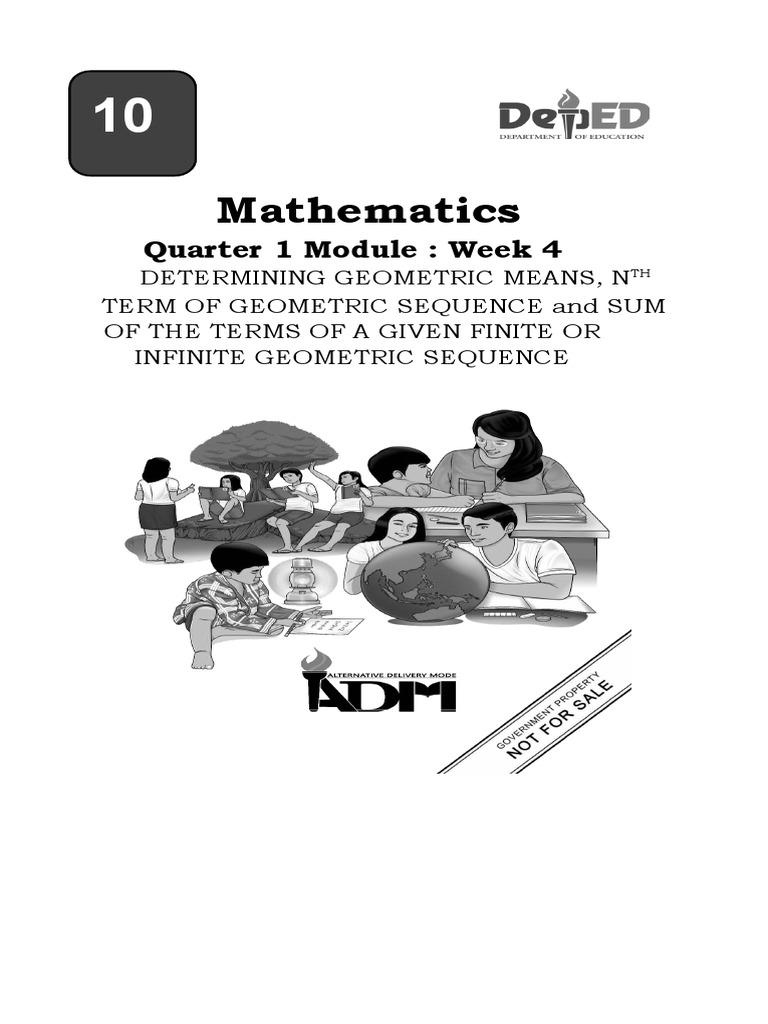 Math10 Module Q1 Wk4 | PDF | Sequence | Mean