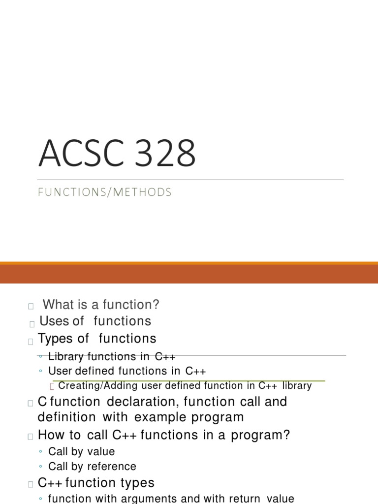 Functions Notes Rev Pdf Parameter Computer Programming Subroutine 1627