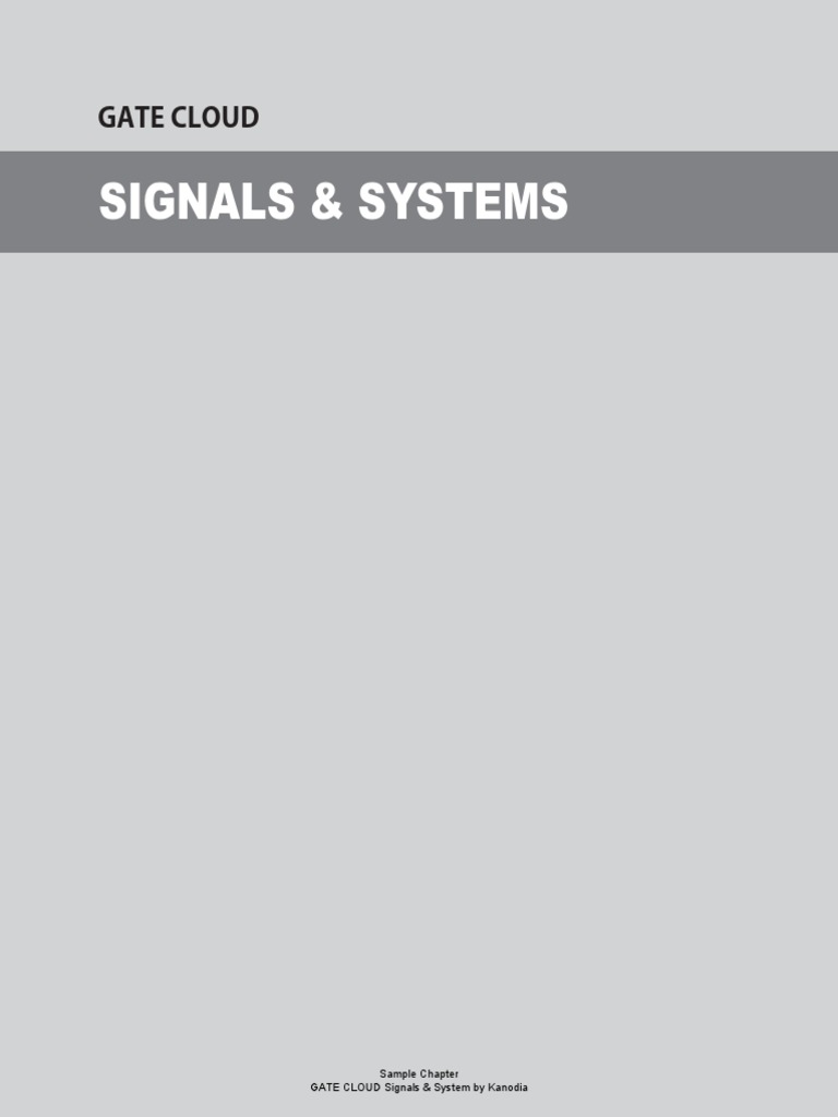 Gate Cloudsignals and Systems by R K Kanodia | PDF | Discrete Time And Continuous Time ...