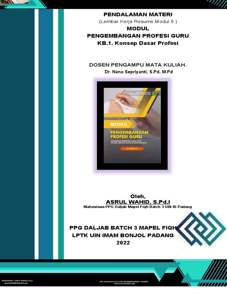 Resume Modul 6 KB 1 | PDF